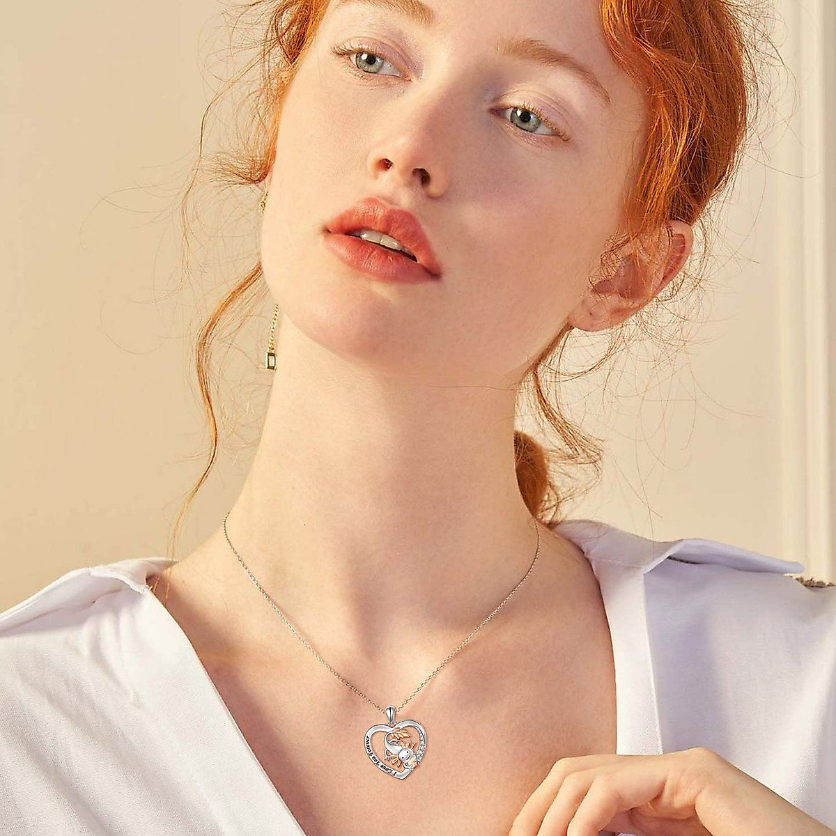 HOOHWE Axolotl Gifts 925 Sterling Silver Axolotl Pendant Necklace Heart Axolotl Jewelry for Women