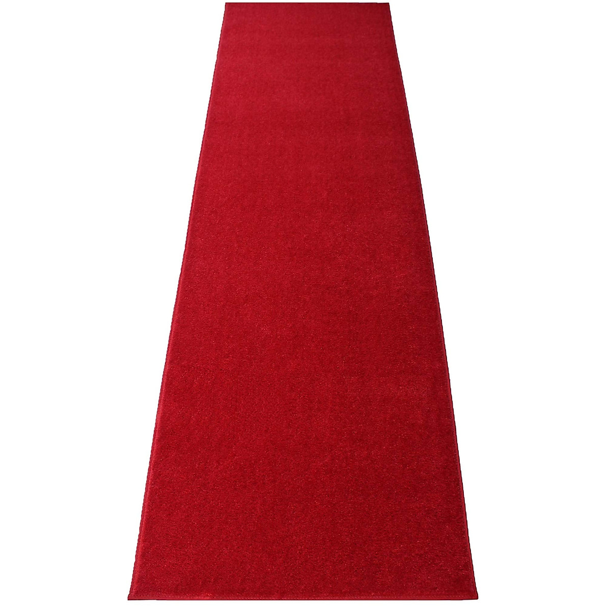 Event Carpet Aisle Runner - Quality Plush Pile Rug with Backing, Binding in Various Sizes (3 X 45 ft, Red)