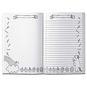 Unicorn Journal and Sketchbook: Journal and Notebook for Girls - Composition Size (7.5"x9.75") With Lined and Blank Pages, Perfect for Journal, Doodling, Sketching and Notes