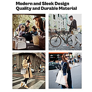 SUNNY BIRD 12L Large Insulated Lunch Bag, Leakproof and Foldable Lunch Cooler Box for Women Adult and Men, Fits 18 Cans (Ivory White 01)