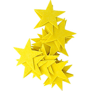 Playfully Ever After 1.5 and 3 inch Combo Size Stiff Felt Stars 46pc (Yellow)