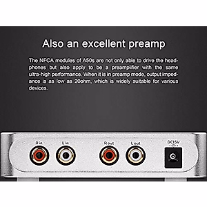 Topping A50s Preamplifier NFCA Fantasy HPA for Desktop HiFi 4.4mm Balanced Output Headphone Amplifier (Silver)