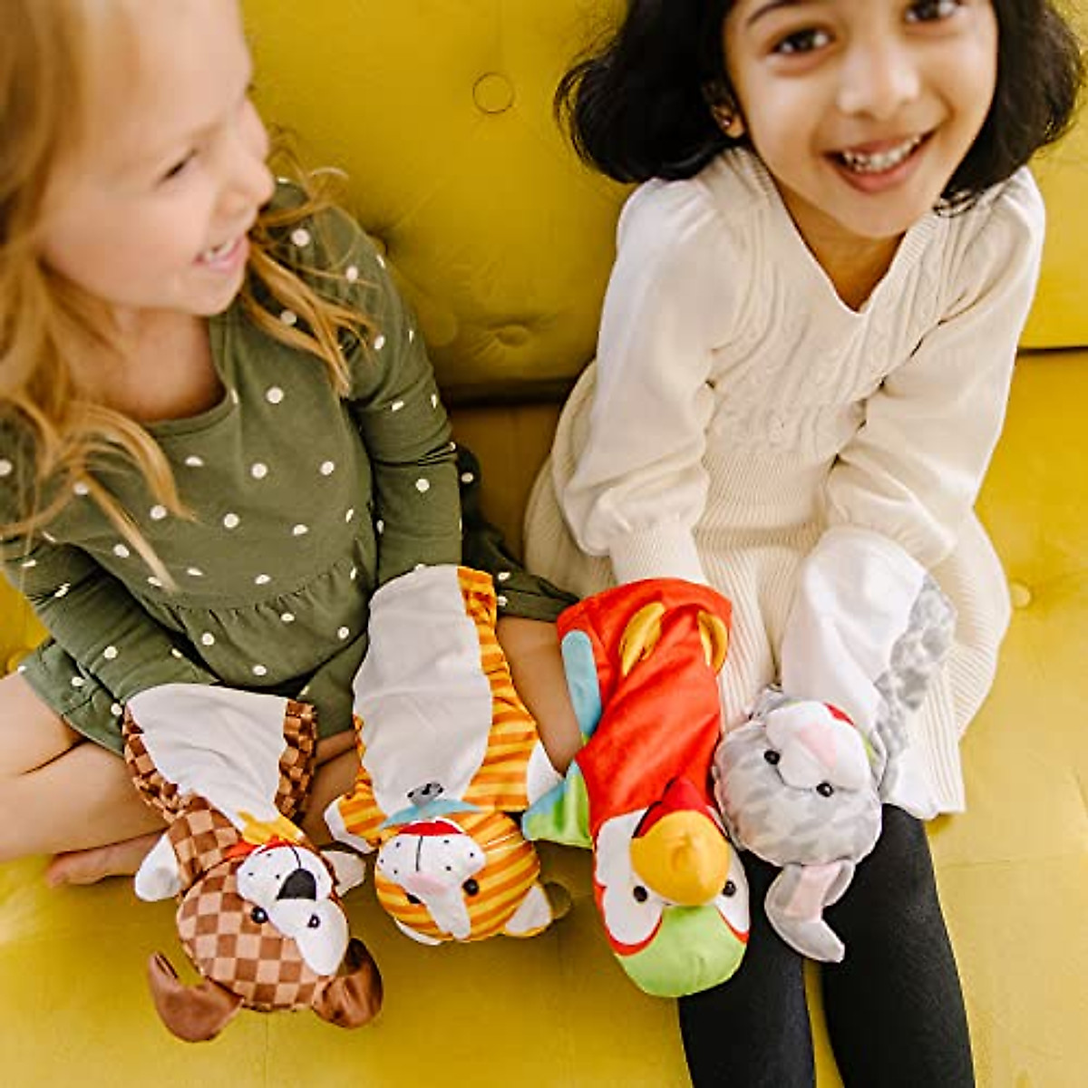 Melissa & Doug 96036 Playful Pets Hand Puppets, Multicolor