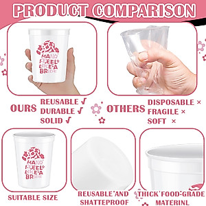 Norme 16 Pcs Let's Go Girl Party Cups Bachelorette Party Supplies Man I Feel Like a Bride Party 16 oz Reusable Black White Plastic Bride Cup for Bridesmaid Bridal Shower Wedding Decorations Favors