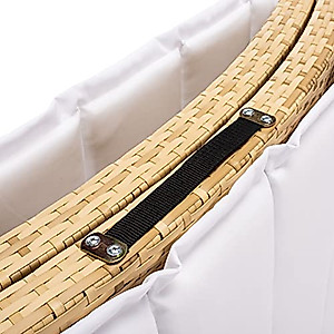 SAFAVIEH Outdoor Collection Carew Natural/White Cushion 3-Piece Chaise Lounge Chair Set with Table (PAT7720D)