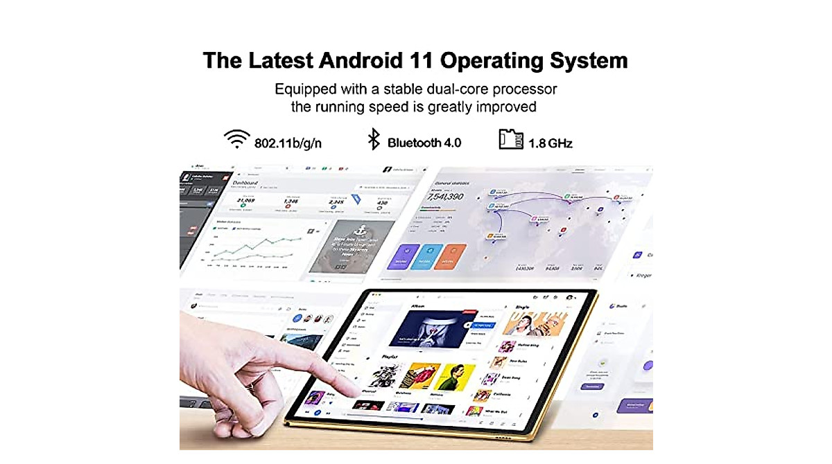 YESTEL Tablet 11 inch Android 11 Tablets - 2176x1600 2K FHD IPS丨4GB RAM ...