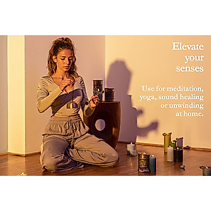 Bronze Singing Bowl with Felt Ring and Cover, Cosmos Series — MADE IN INDIA — For Meditation, Yoga and Sound Healing Therapy, 2-YEAR WARRANTY