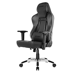 AKRacing Office Series Obsidian Ergonomic Computer Chair with High Backrest, Recliner, Swivel, Tilt, Rocker and Seat Height Adjustment Mechanisms - Carbon Black - PC/Mac/Linux