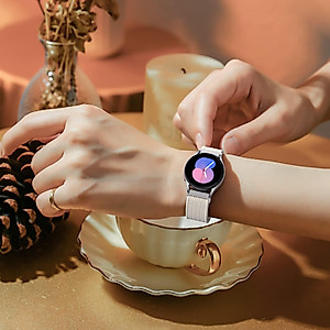 20mm Braided Nylon Adjustable Band for Samsung Galaxy Watch 5/4/6/active 2 40mm 44mm/Galaxy Watch 5 Pro 45mm/Watch 4 Classic 42mm 46mm/Galaxy Watch 6 Classic 43mm 47mm,6Pack Wristband Sport Strap for