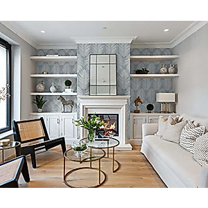 NextWall Palm Silhouette Coastal Peel and Stick Wallpaper (Hampton Blue)