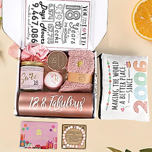 18th Birthday Gifts for Girls, Gifts for 18 Year Old Girl, 18th Birthday Gift Ideas, 10 Pieces Unique 18th Birthday Gifts for Daughter, Niece, Granddaughter, Cool 18 18th Birthday Gifts, 18 & Fabulous