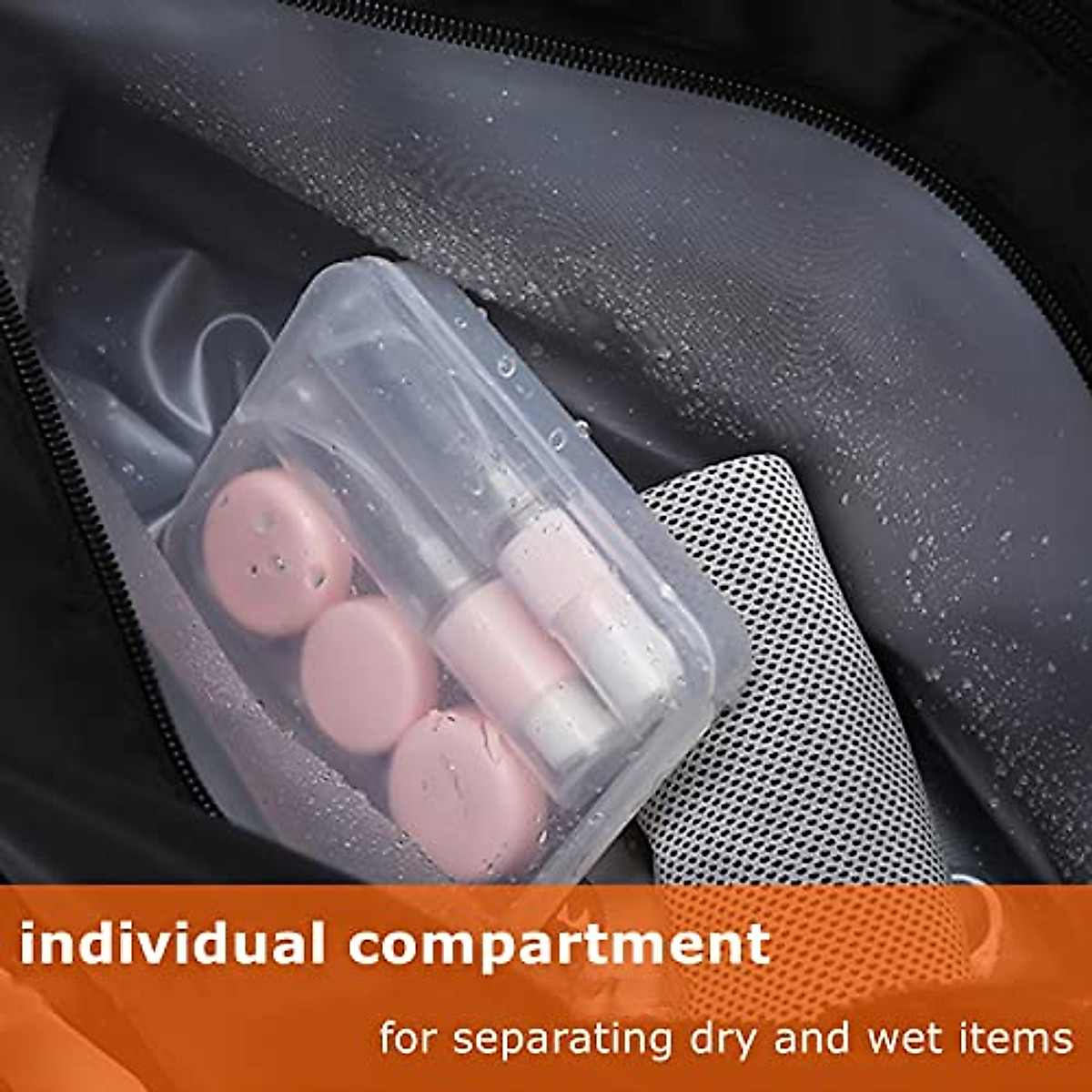 Lyellfe Sports Gym Bag, Waterproof Travel Duffel Bag, Weekender Tote Bag with Shoe Compartment, Large Capacity Overnight Bag for Men Women, Labor and Delivery