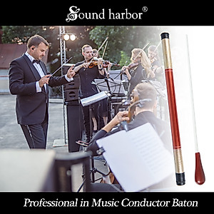 Music Baton Orchestra Baton Imitation Agate Handle Music Conducting Baton (Red Handle)