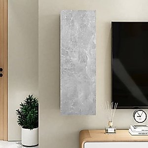 Homvdxl Floating TV Stand, Wall Mounted Entertainment Center Modern Media Console with Storage Cabinet Under TV Shelf for Living Room Bedroom, 35.4INCH, Retro Grey