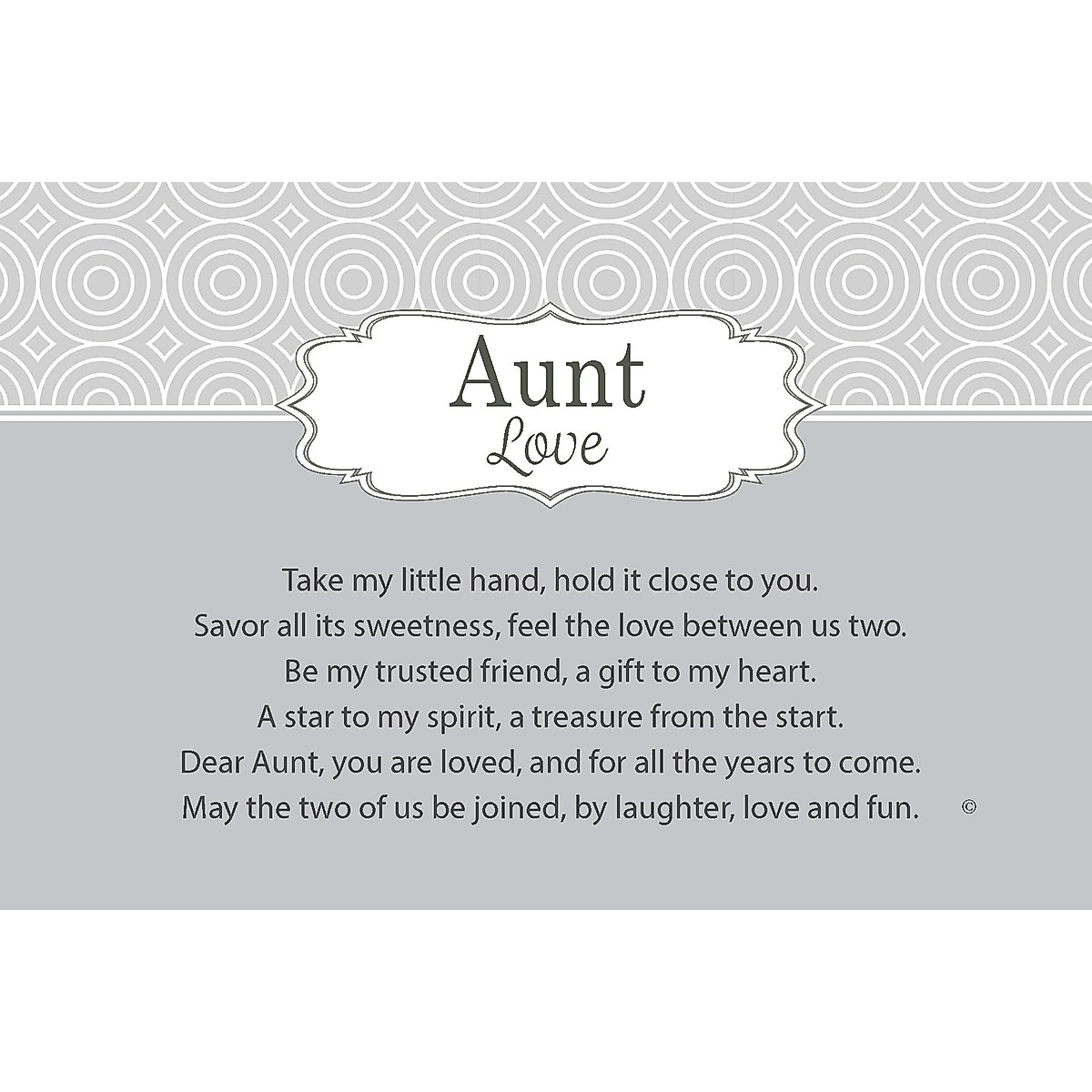 Aunt, You are Loved Poem White Double Hinged 4 x 6 Photo Frame with Ribbon