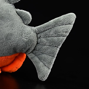 Nohito Piranha Fish Stuffed Animal Piranha Plush Toy Realistic Stuffed Fish Animals Plushie Pillow Doll Kids Gifts 8.7 Inches