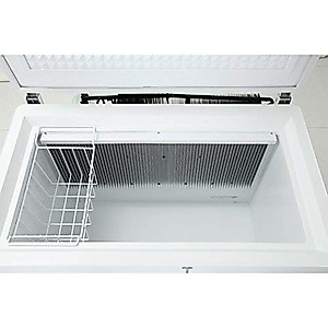 SMETA Propane Freezer Gas/Electric 110v Propane Chest Freezer Outdoor RV Refrigerator Off-grid Living Life Lockable Absorption 2Wway Deep Freezer for Camper Van, Large Capacity 7.1 Cu.Ft, White