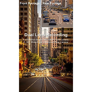 Penemay Dual Dash Cam Front and Rear Camera 1080p Front Camera, Dash Camera for Cars Waterproof Rear Camera, Car Camera Included 32GB Card, Dashboard Camera with Super Night Vision, Parking Monitor