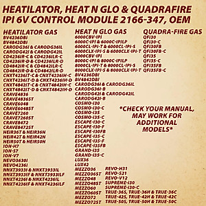 Pellethead HHT 6V Electronic Igniton IPI Fireplace Module 2166-307 | 2166-347 | 2196-150 for Heatilator, Heat-N-Glo & Quadrafire
