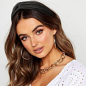 DRESHOW 10 Pack Make Up Headbands for Women Knit Vintage Cross Elastic Head Wrap Hair Accessories