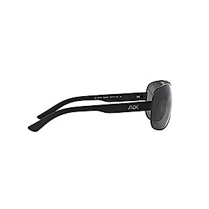 A|X ARMANI EXCHANGE Men's AX2012S Rectangular Sunglasses, Matte Black/Grey, 62 mm