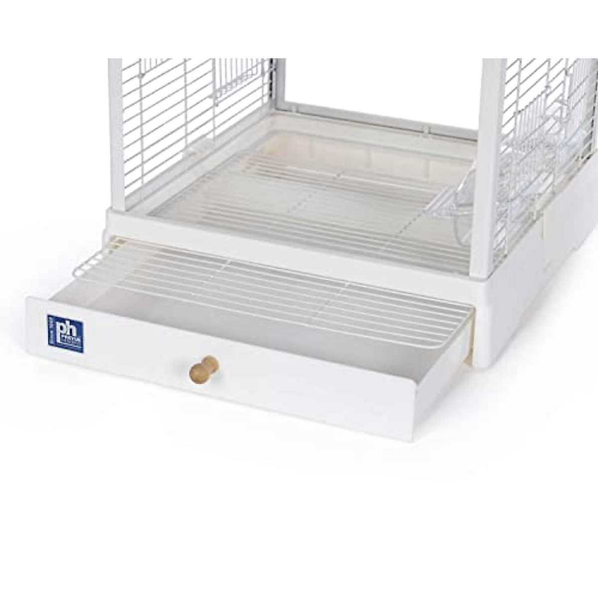 Prevue Pet Products Clear View Glass Bird Cage Crystal Palace for Small Birds - White Frame