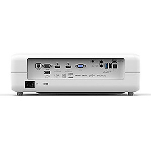 Optoma UHD52ALV Voice Assistant-Compatible DLP Projector for Lights-On Viewing, 3500 Lumen, 3840x2160