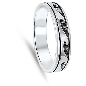Eternity Wave Ocean Surfing Classic Ring New 925 Sterling Silver Band Size 11