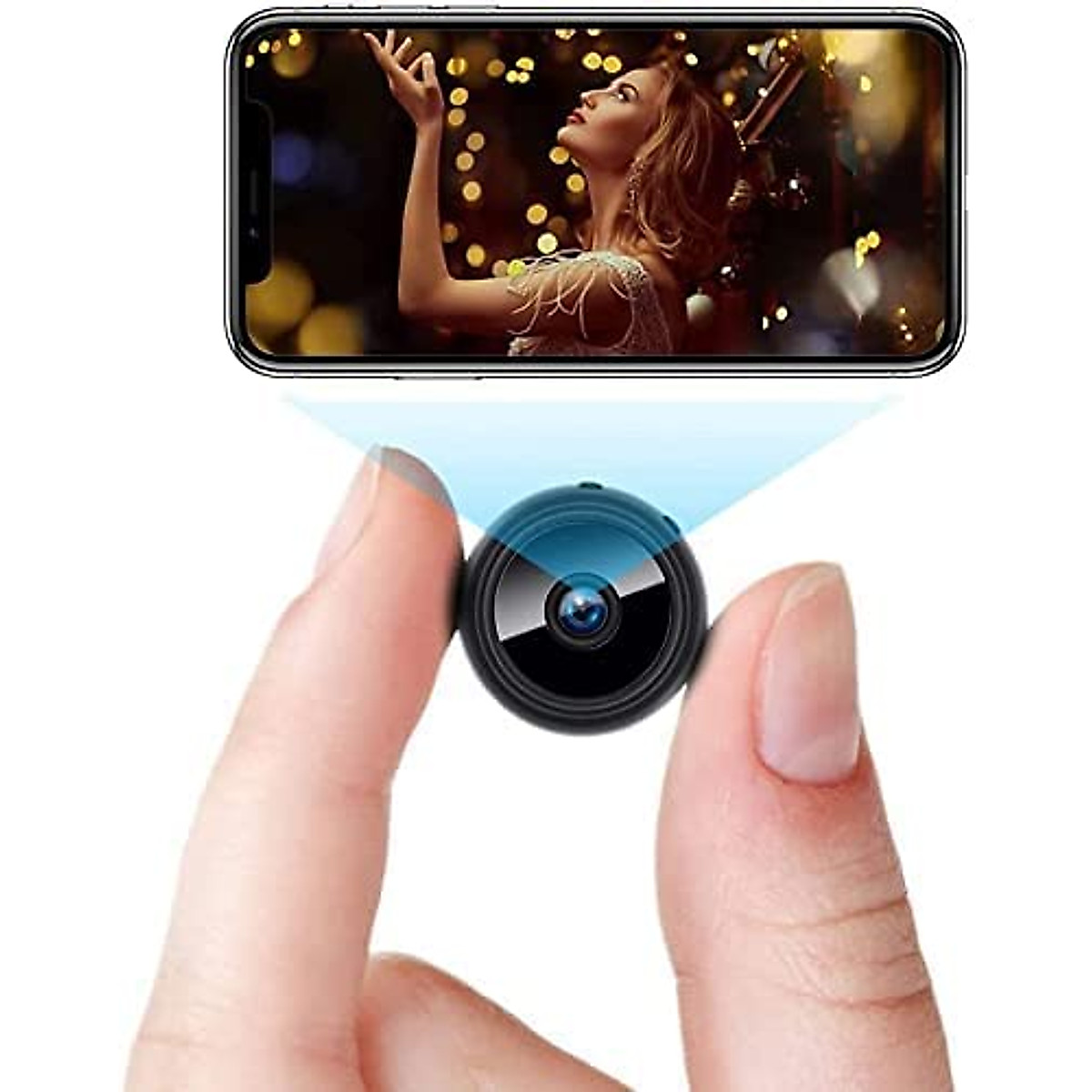 Mini Hidden Spy Camera Wireless Security WiFi Small IP Cameras Smart Home Night Virsion Magnetic Camcorder Surveillance,Built-in Battery, APP Real-time View,Indoor Outdoor Cameras, 150°Wide Angle