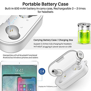 TOZO T10 (Classic Edition) Bluetooth 5.3 Wireless Earbuds with Wireless Charging Case IPX8 Waterproof Stereo Headphones in Ear Built in Mic Headset Premium Sound with Deep Bass for Sport White