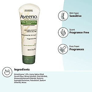 Aveeno Daily Moisturizing Lotion, 2.5 Ounce (Pack of 3)