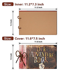 Vienrose Scrapbook Photo Album, Our Adventure Book DIY Scrapbook Album, Scrapbook Supplies with Box for Couples Weddings, Travelling, Birthday, Christmas Day