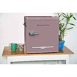 FRIGIDAIRE Coral EFR176- AMZ Retro Mini Refrigerator-Energy Saving-Adjustable Thermostat Control-Side Mounted Bottle Opener-Ideal for for Dorm, Office, RV, Garage, Apartment 1.6 Cubic Feet