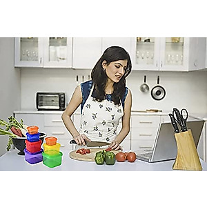 Portion Control Containers DELUXE Kit (14-Piece) with COMPLETE GUIDE + 21 DAY PLANNER + RECIPE eBOOK by Efficient Nutrition - BPA FREE Color Coded Meal Prep System for Diet and Weight Loss
