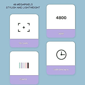 Pocket Camera, Portable Digital Camera Eye Protection Screen Prevents Shaking Stylish 48MP US Plug 16X Zoom 100-240V for Photography (Silver)