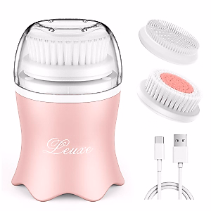 Facial Cleansing Brush 3 Modes Face Cleansing Brush with 3 Replacement Brush Heads, Rotating Face Brush for Deep Cleansing