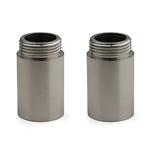 gotonovo 2 Inch Wall Mount Extension Tube for Shower Fixture Spout Tub Spout Extender One Pair Brushed Nickel