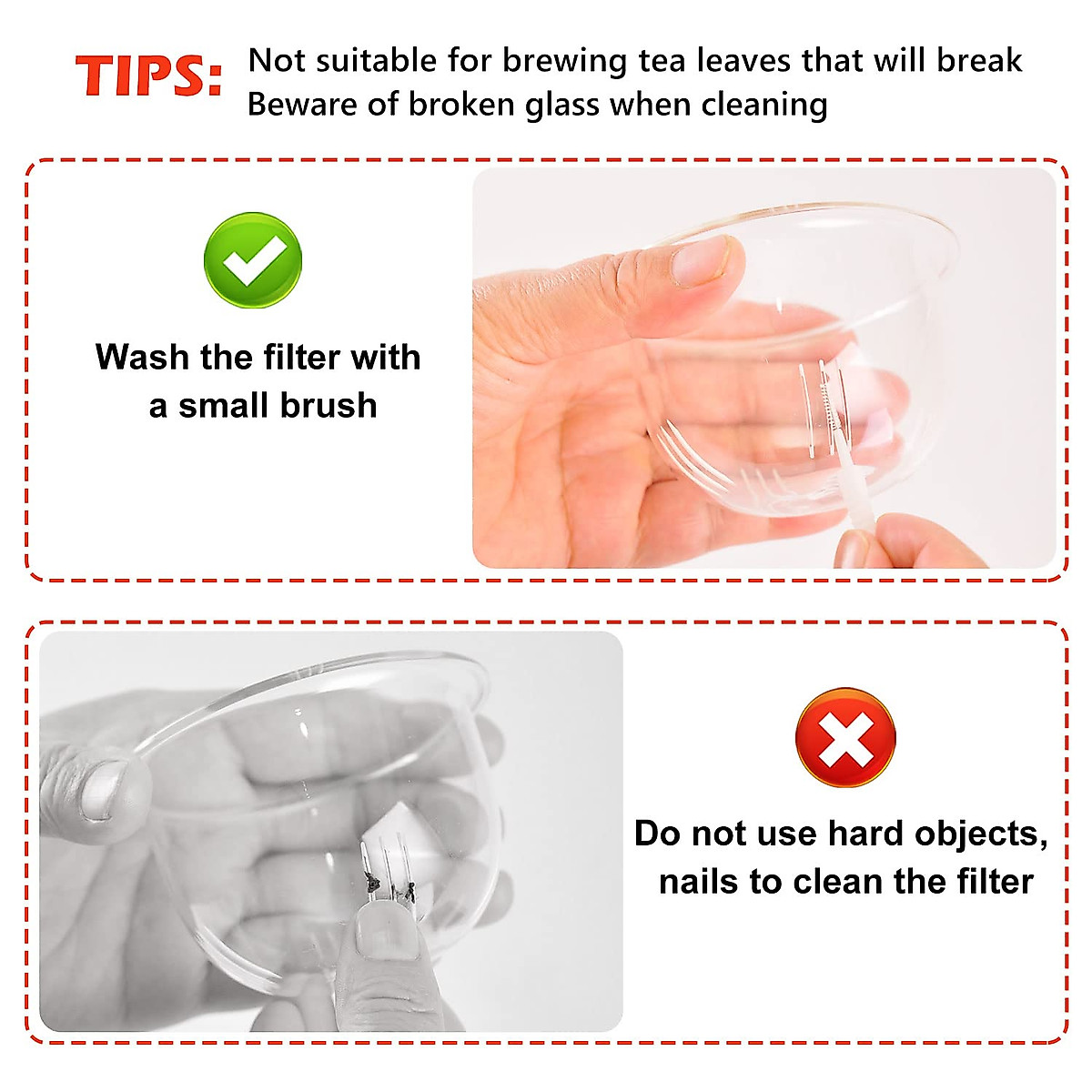 WHJY Mushroom Tea Cup with Infuser and Lid, Cute Mushroom Mug, Kawaii Glass Tea Cup with Ceramic Lid and Coasters, Glass Tea Cups with Strainer, 11 oz/340 ml - Green