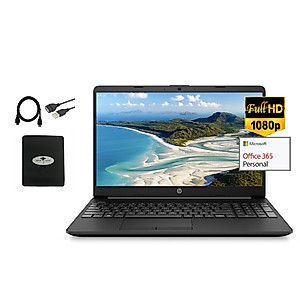 HP 2021 15.6" FHD 1080P IPS Anti-Glare Laptop, Intel Processor N4020, 4GB DDR4 RAM, 256GB SSD, 1-Year Office 365, Online Meeting Ready, Ethernet, WiFi, Fast Charge, Win10 S, w/GM Accessories