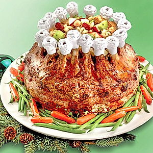 HIC Kitchen Turkey Embossed Serving Platter, Fine White Porcelain, Oversized