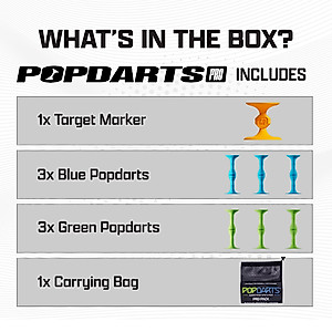 Popdarts Pro Pack (Blue and Green) - Indoor, Outdoor Suction Cup Throwing Game - Competition with a POP