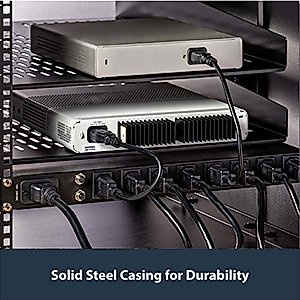 StarTech.com 1U 19 inch 8 Port Rack Mount PDU - IEC C13 Socket Rackmount Power Supply/Strip - Horizontal Server Rack Mountable PDU /Data Center Power Distribution Unit 16A 240V (PDU08C13H)