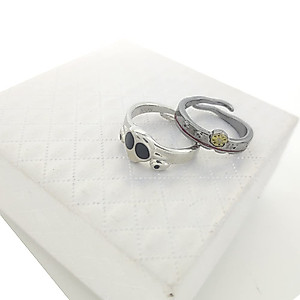 Hanako-kun Rings Yashiro Nene Cosplay Ring Male Female Couple Opening ring 925 Silver jewelry Toilet-bound Hanako-kun Rings (2pcs)