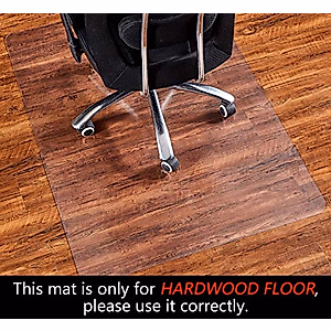 Office Chair Mat, 48"×36"-2mm Thick, Chair Mat for Hardwood Floor, Desk Chair Mat, Floor Protectors for Office Chairs, Office Mat, Office Mats for Rolling Chairs, Only for Hardwood Floor