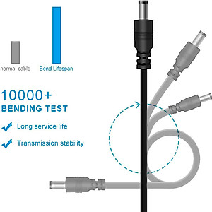 Swert USB 5V to DC 12V Converter Power Cable + 8 Interchangeable Plugs Connectors Adapter Compatible with Router,Mini Fan,Speaker and More Devices