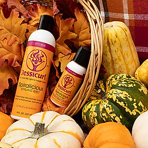 Jessicurl Spiralicious Gel, 8 Fl oz - Hair Gel for Curly Hair and Frizz Control, No Fragrance Added, for all hair types