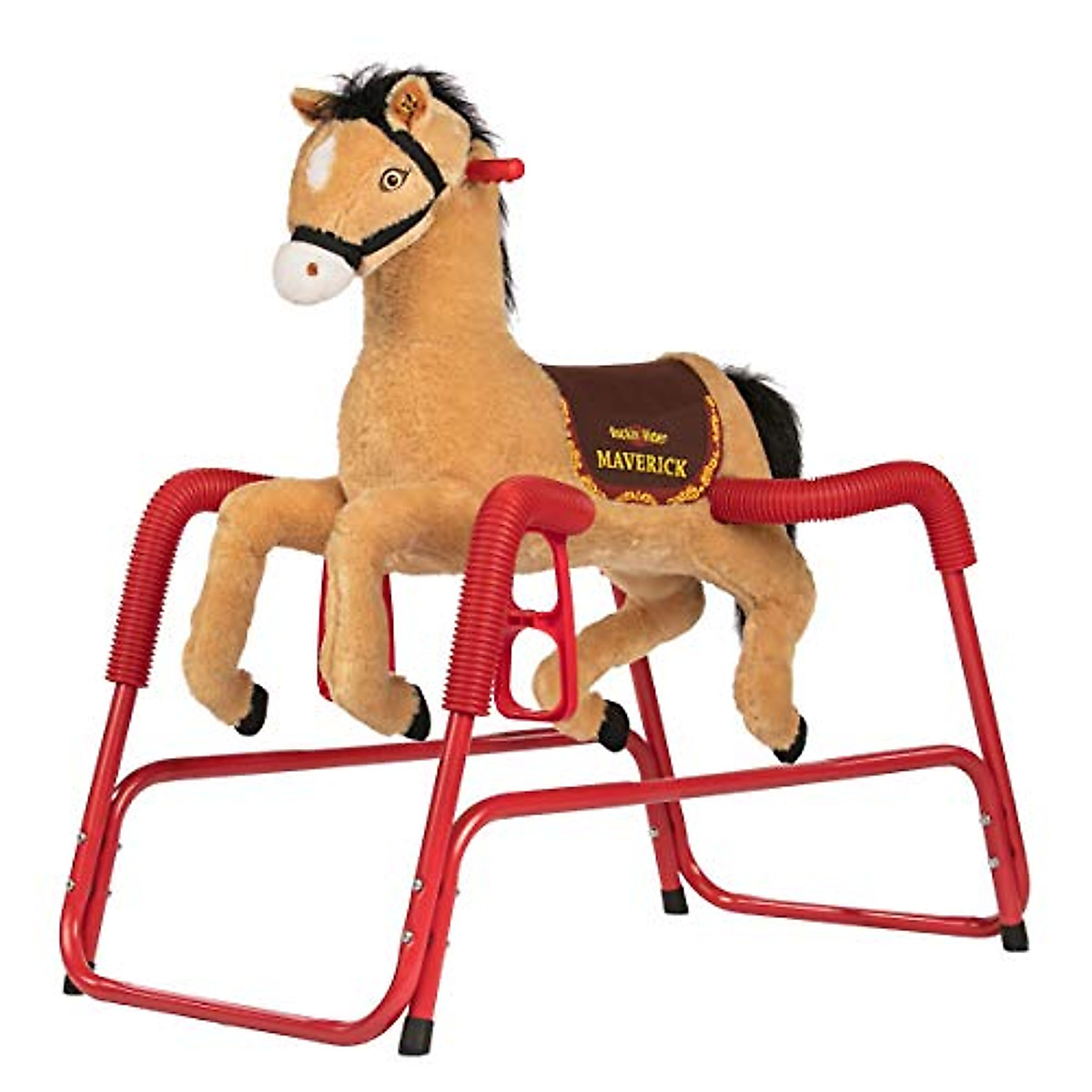 Rockin' Rider Maverick Plush Spring Horse , Brown , Large