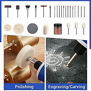 APEXFORGE M0 Plus Rotary Tool Accessories Kit, 519 Pcs Accessories, Keyless Chuck, 1/8" Diameter Shanks, Universal Fitment for Easy Cutting, Sanding, Grinding, Carving, Drilling, Engraving
