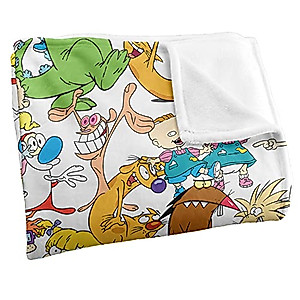 Nickelodeon Blanket, 50"x60" Mash Up Silky Touch Super Soft Throw Blanket