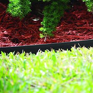 EasyFlex Heavy-Duty No-Dig Landscape Edging, 1.6 in. Tall Straight Top Commercial Grade Plastic Garden Border, 120 Feet, Black